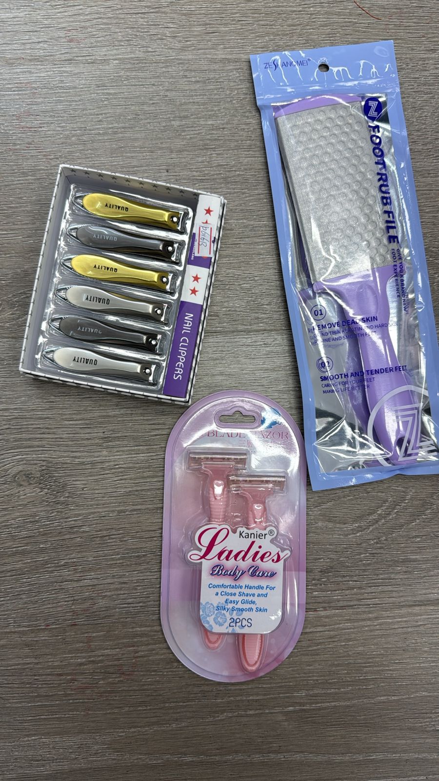 6 quality nail cutters, foot scrubber and 2pcs razor set – Shop With ...