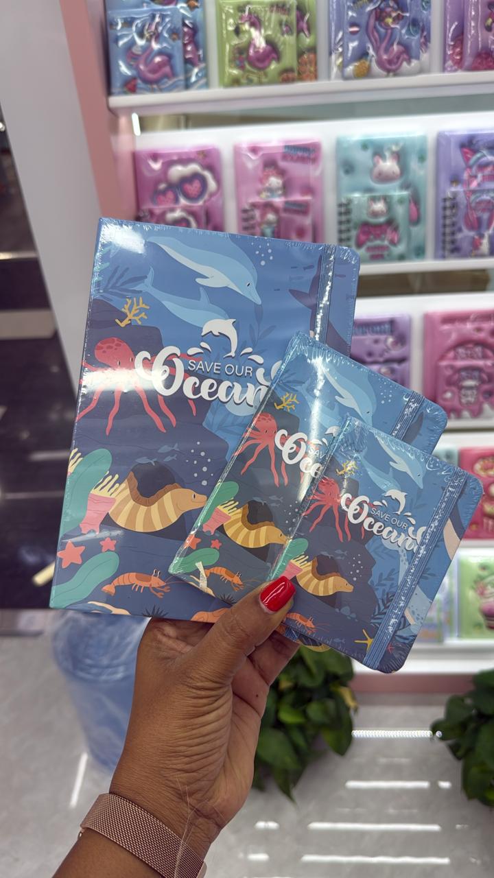 Set of 3 Boys notebook sets, A5, A6, A7. – Shop With Aunty Madiroo